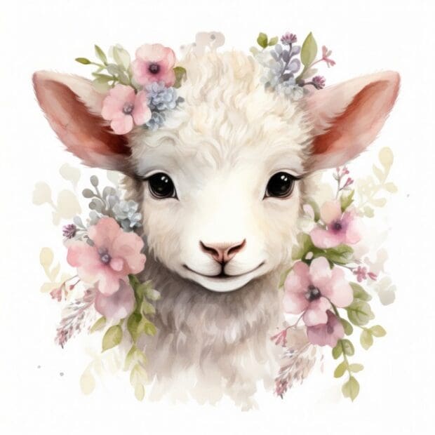 The Spring Lamb Clipart Collection - Hello Brazen