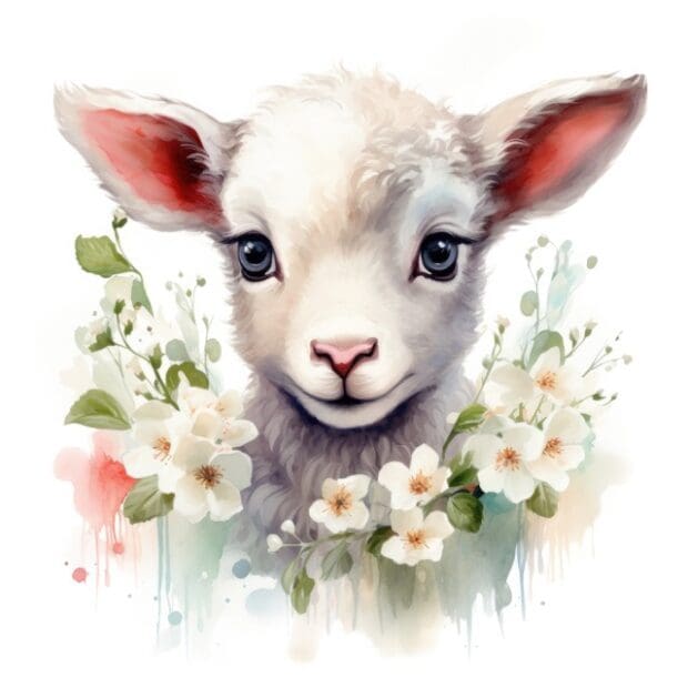 The Spring Lamb Clipart Collection - Hello Brazen