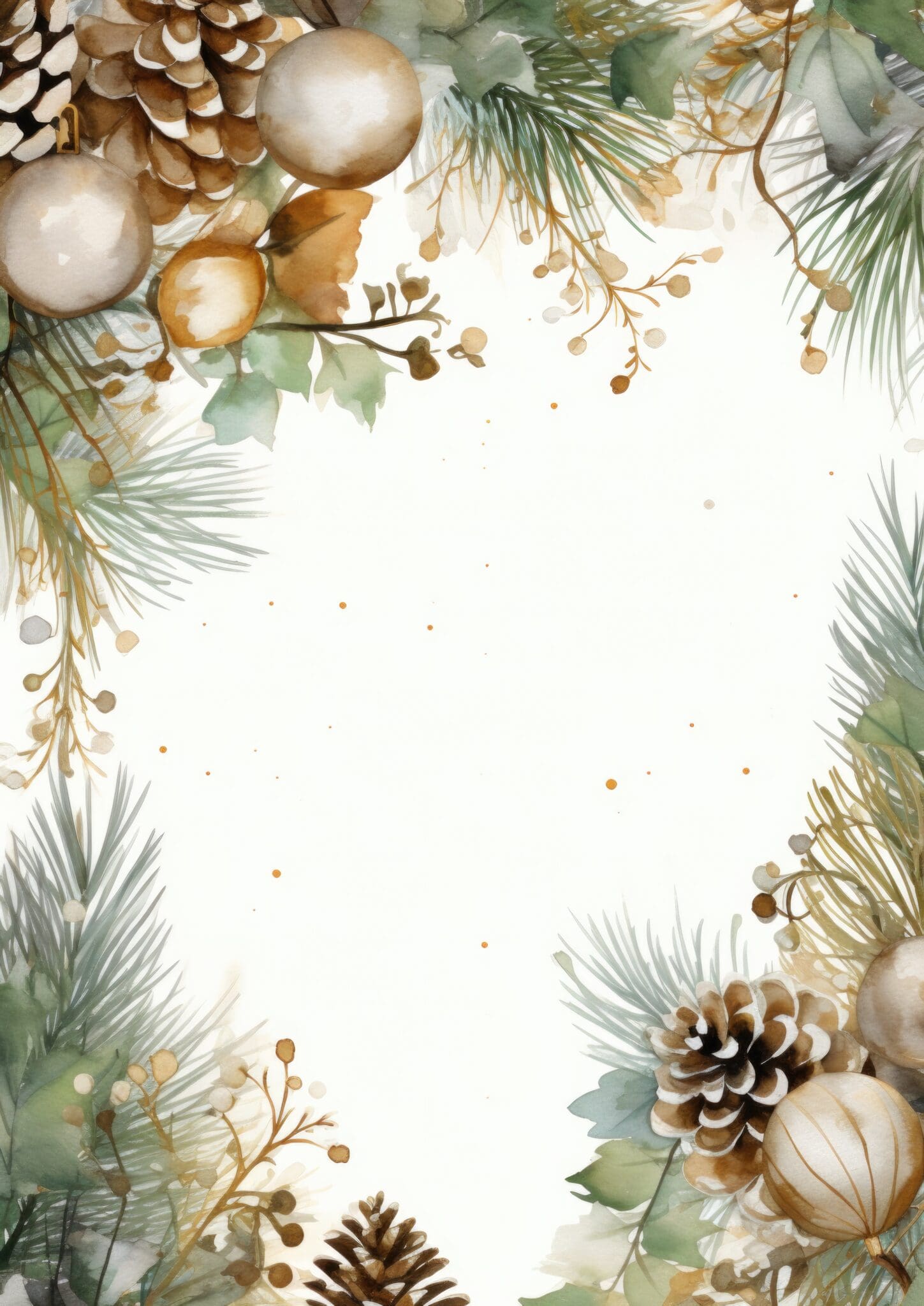 Vintage Gold Christmas Borders + Backgrounds - Hello Brazen