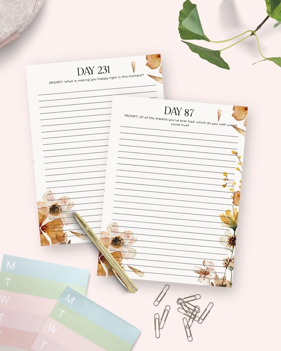 365 Days of Journal Prompts - Free Printable - Hello Brazen