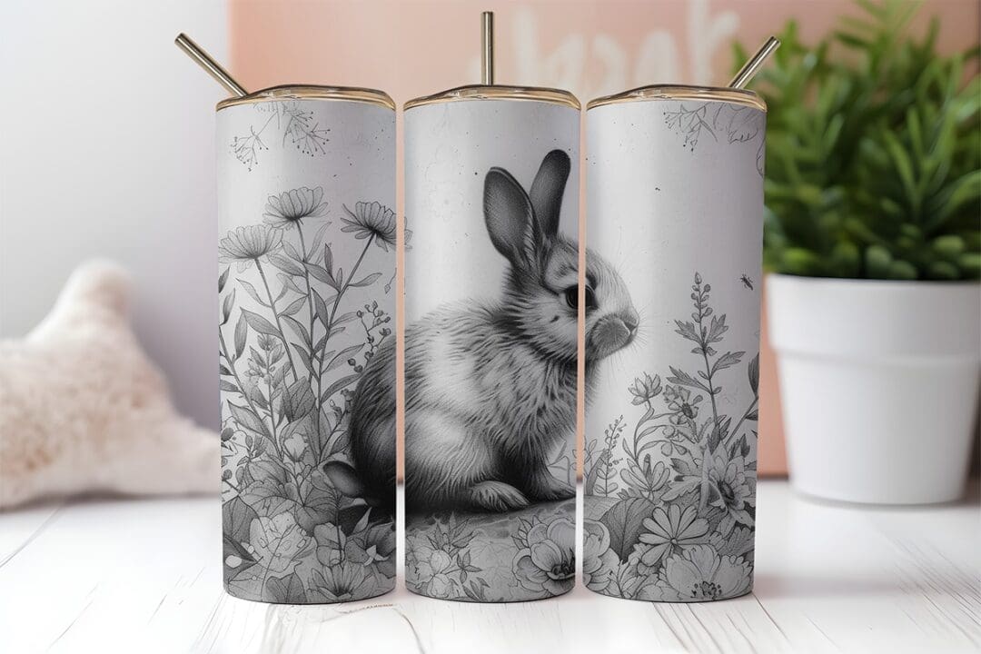 Black and White Spring Bunnies Collection - Hello Brazen