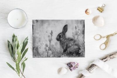 Black and White Spring Bunnies Collection - Hello Brazen