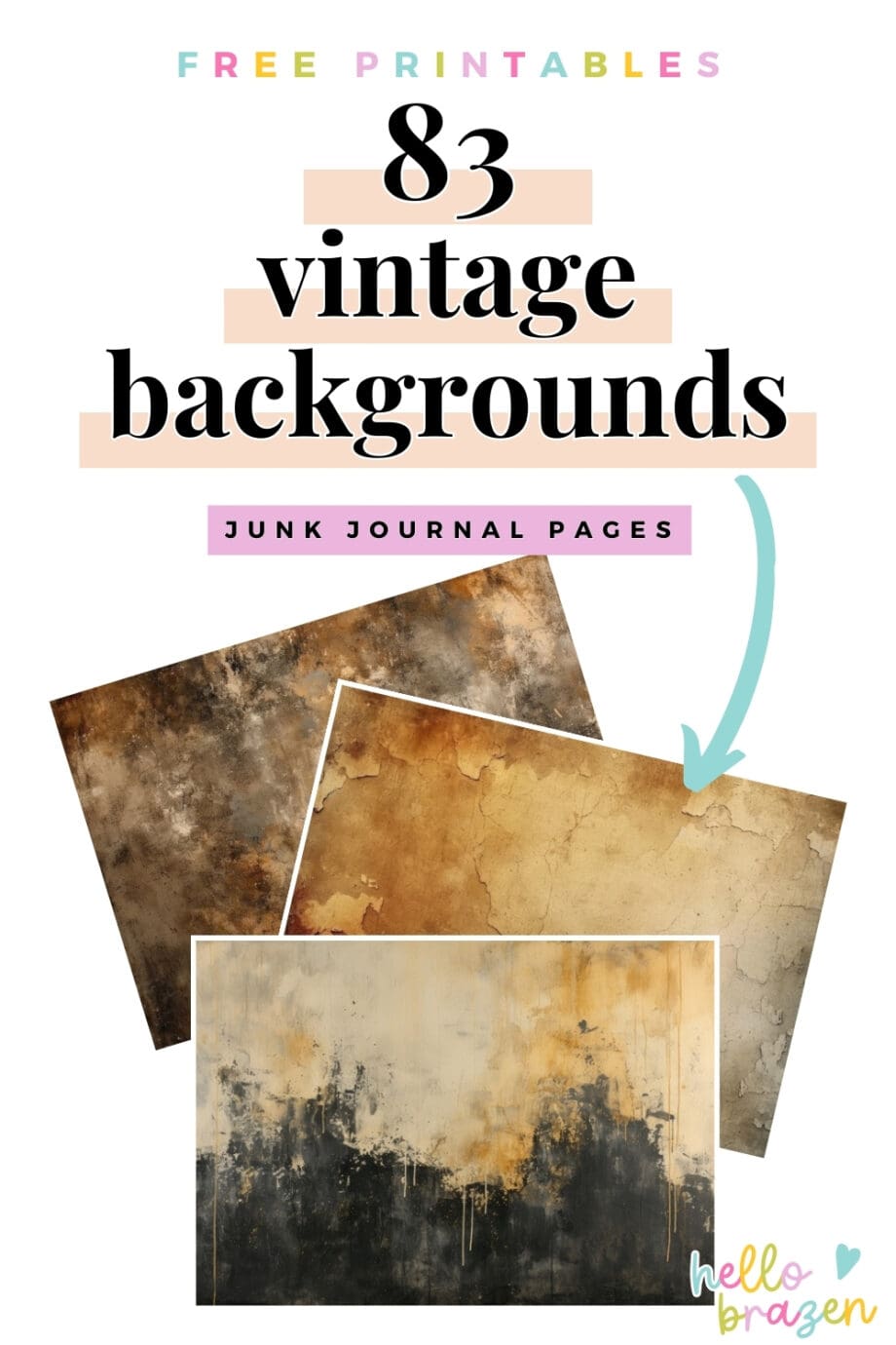 97 Vintage Texture Backgrounds - Free Printable - Hello Brazen