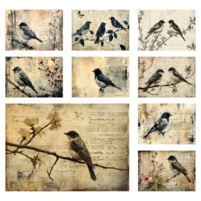 Monotone Bird Junk Journal Collection - Hello Brazen