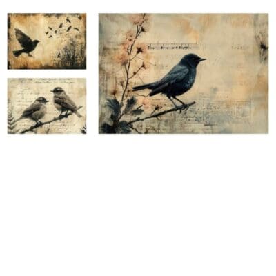 Monotone Bird Junk Journal Collection - Hello Brazen