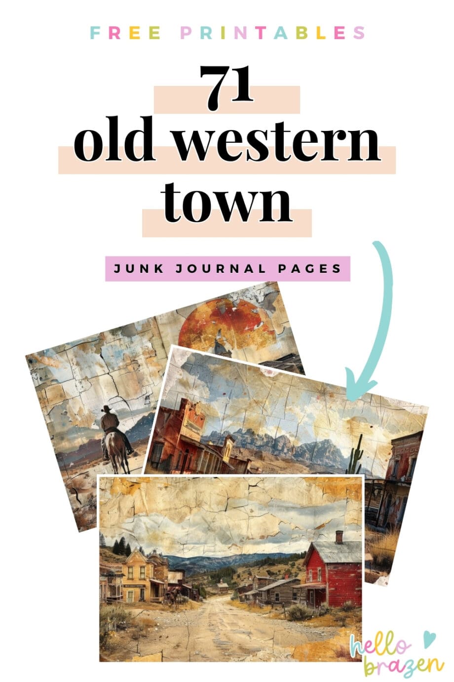 Old Western Town Junk Journals (Free Download) - Hello Brazen