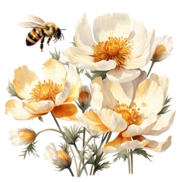 Bees and Colorful Flowers Clipart Collection (Free Download) - Hello Brazen