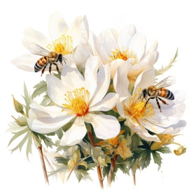 Bees and Colorful Flowers Clipart Collection (Free Download) - Hello Brazen