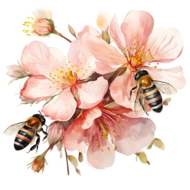 Bees and Colorful Flowers Clipart Collection (Free Download) - Hello Brazen