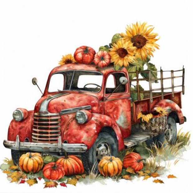 40 Farm Truck + Pumpkins Clipart - Free Download - Hello Brazen