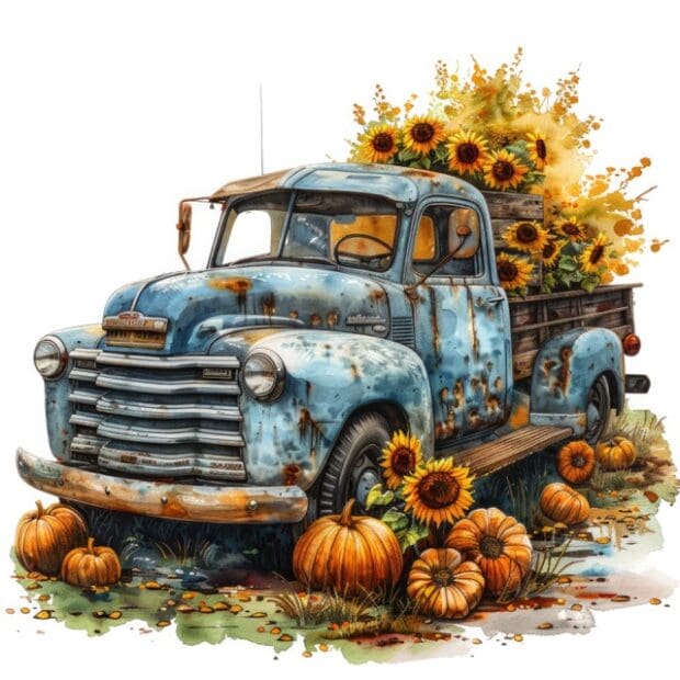 40 Farm Truck + Pumpkins Clipart - Free Download - Hello Brazen