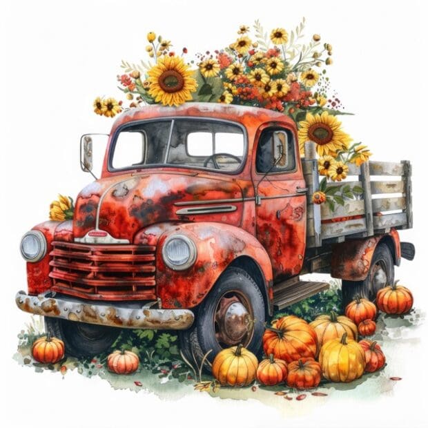 40 Farm Truck + Pumpkins Clipart - Free Download - Hello Brazen