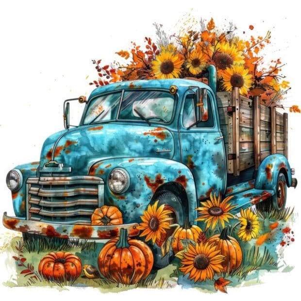40 Farm Truck + Pumpkins Clipart - Free Download - Hello Brazen