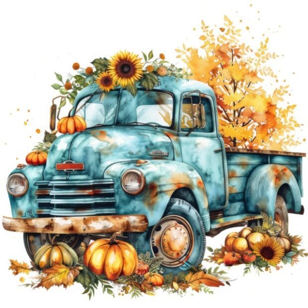 40 Farm Truck + Pumpkins Clipart - Free Download - Hello Brazen