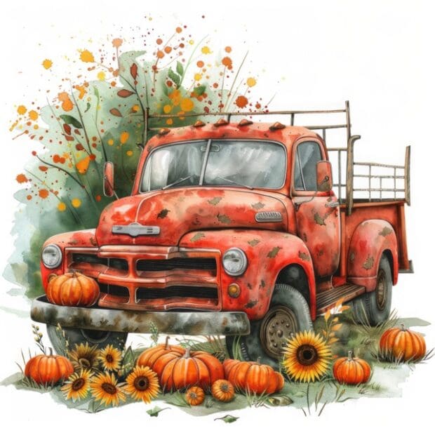 40 Farm Truck + Pumpkins Clipart - Free Download - Hello Brazen