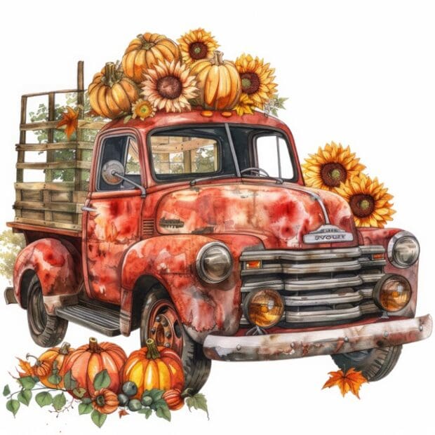 40 Farm Truck + Pumpkins Clipart - Free Download - Hello Brazen