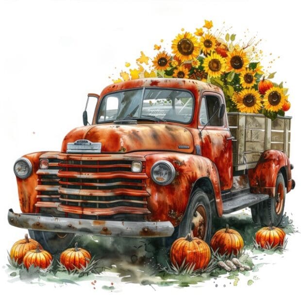 40 Farm Truck + Pumpkins Clipart - Free Download - Hello Brazen