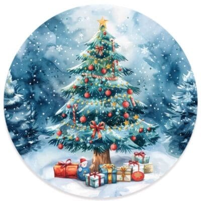 60 Christmas Scene Circles - Free Download - Hello Brazen