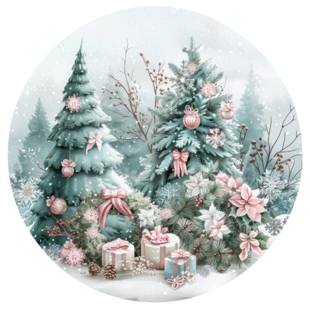 60 Christmas Scene Circles - Free Download - Hello Brazen