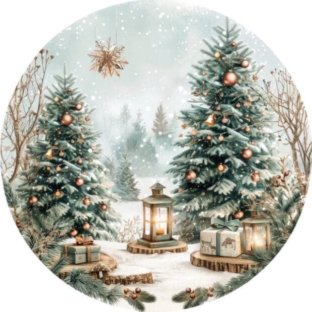 60 Christmas Scene Circles - Free Download - Hello Brazen