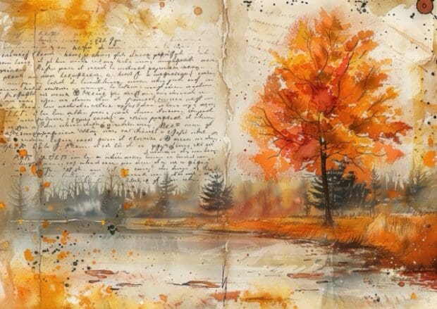 32 Fall Landscapes Junk Journal Pages - Free Download - Hello Brazen