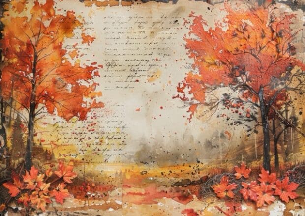 32 Fall Landscapes Junk Journal Pages - Free Download - Hello Brazen