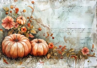 44 Fall Pumpkins Junk Journal Pages - Free Download - Hello Brazen