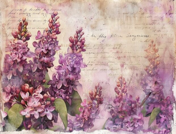84 Vintage Lilac Junk Journal Pages - Free Download - Hello Brazen