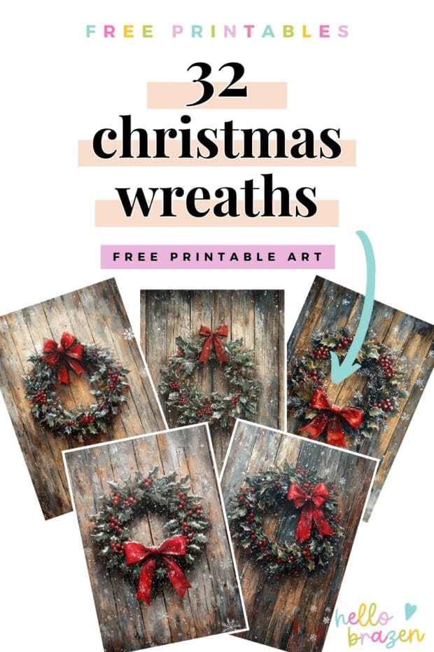 91 Rustic Christmas Images on Wooden Backgrounds - Printable Art - Free ...