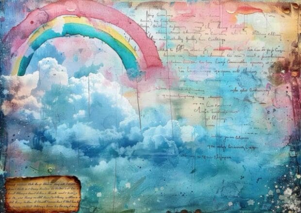 73 Rustic Rainbow Junk Journal Pages - Free Download - Hello Brazen
