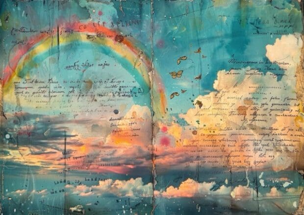 73 Rustic Rainbow Junk Journal Pages - Free Download - Hello Brazen