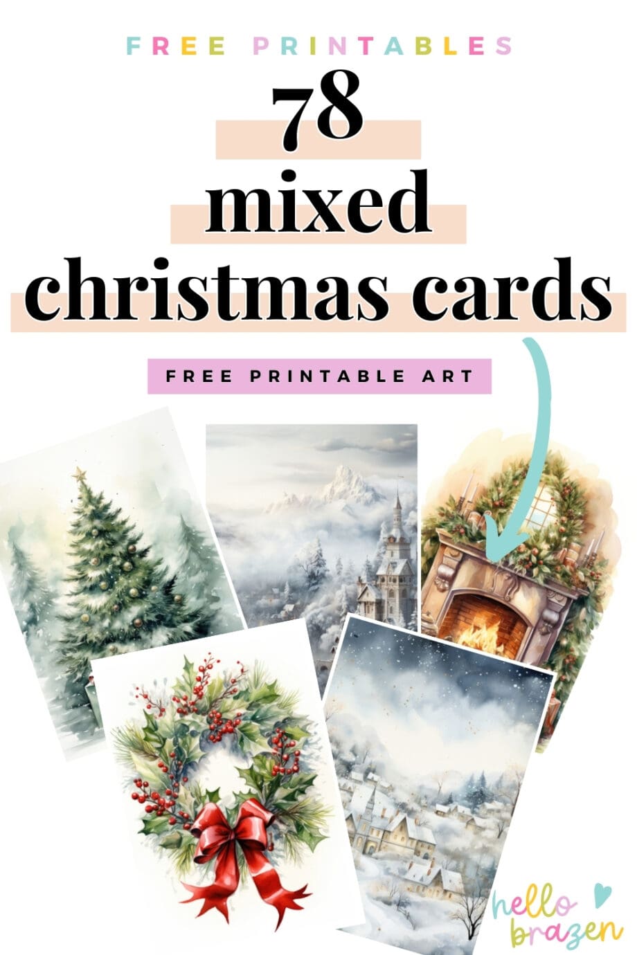 78 Christmas Card Backgrounds Mix - Free Download - Hello Brazen